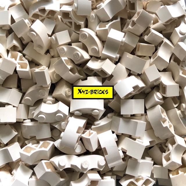 Jual LEGO PARTS 4567449 - Brick 2x2 with Ins and Outs Bow White ...