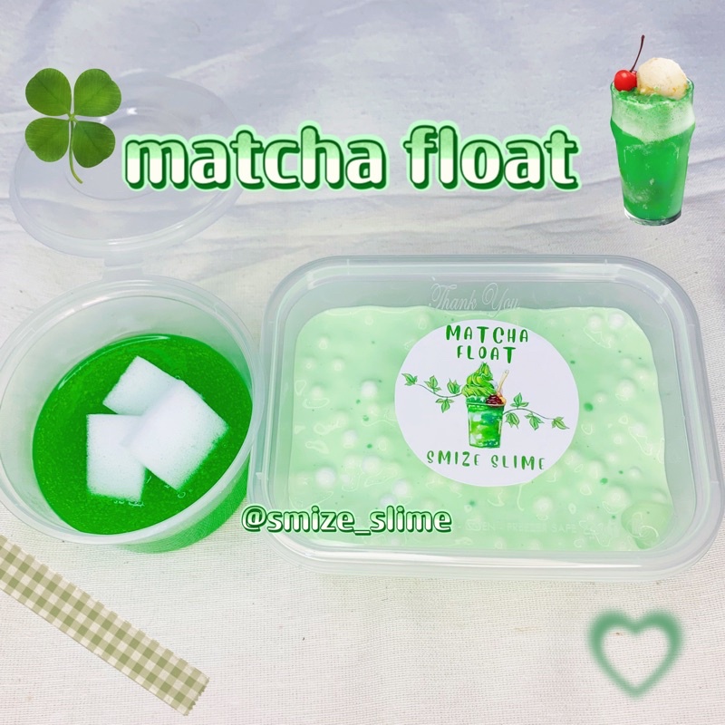Jual Matcha Float Slime 200cc slime matcha green tea float | Shopee ...