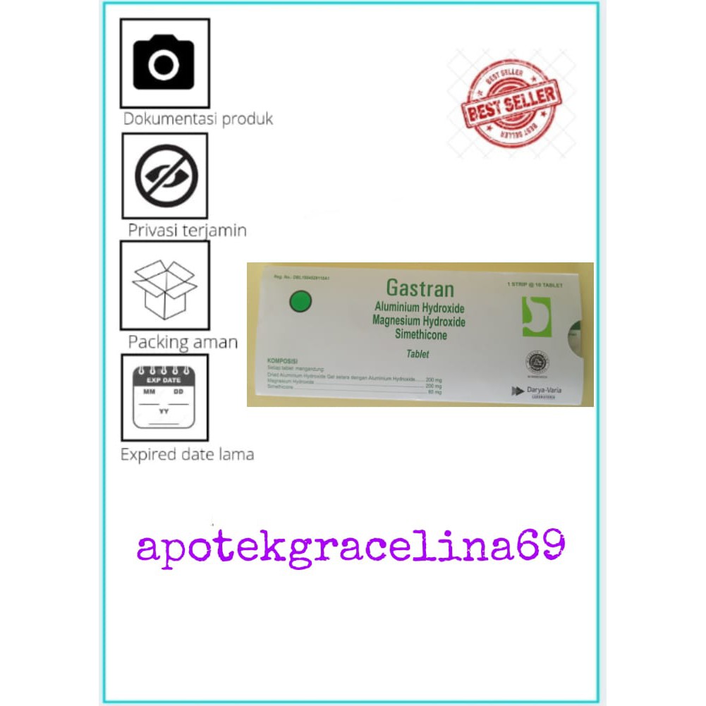 Jual Obat maag/Gastran 10 Tablet | Shopee Indonesia