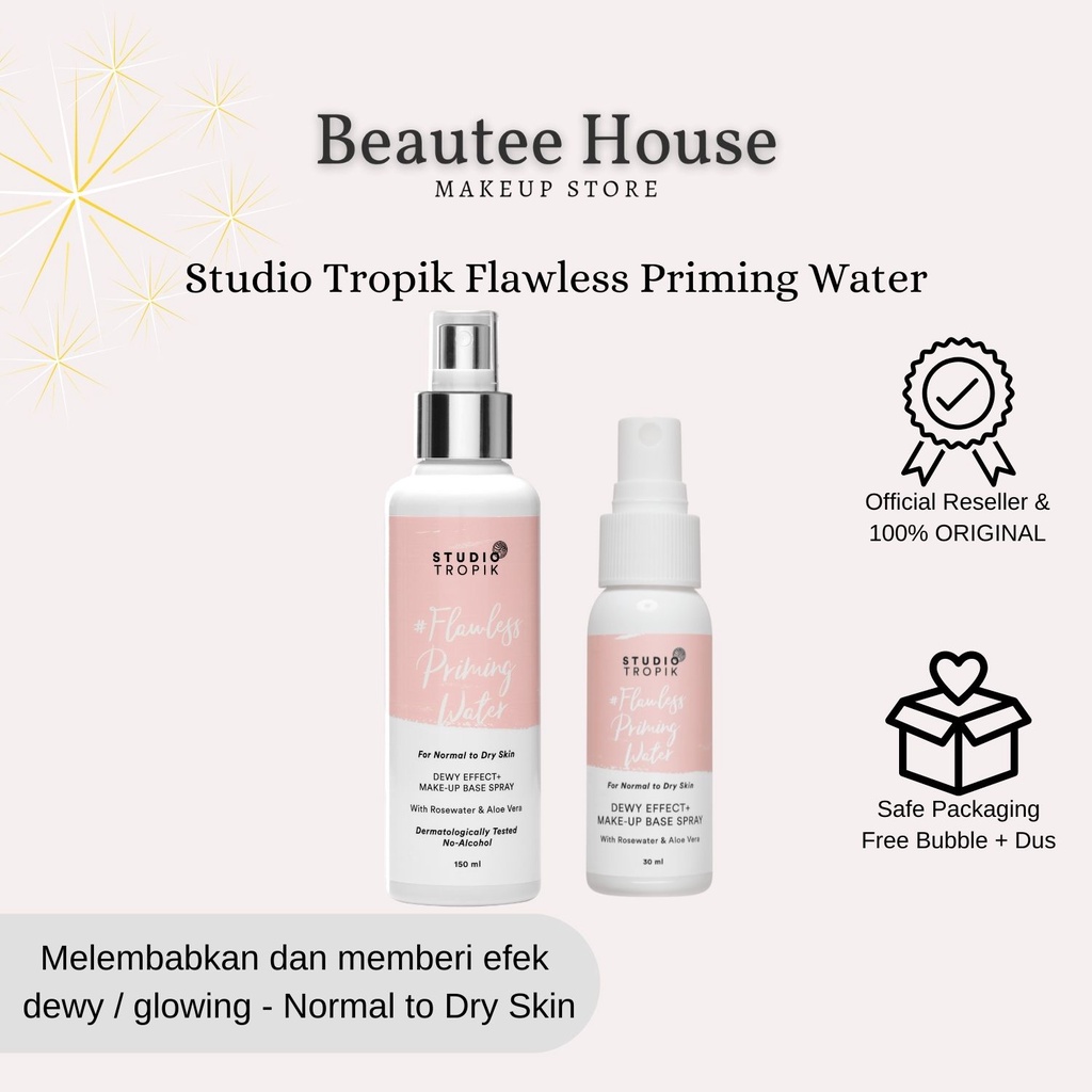 Jual STUDIO TROPIK FLAWLESS PRIMING WATER 30 ML / 150 ML | Shopee Indonesia