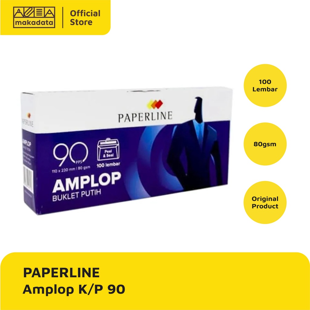 Jual ENVELOPE / AMPLOP PAPERLINE KABINET POLOS 90 (1 PAK) MURAH ...