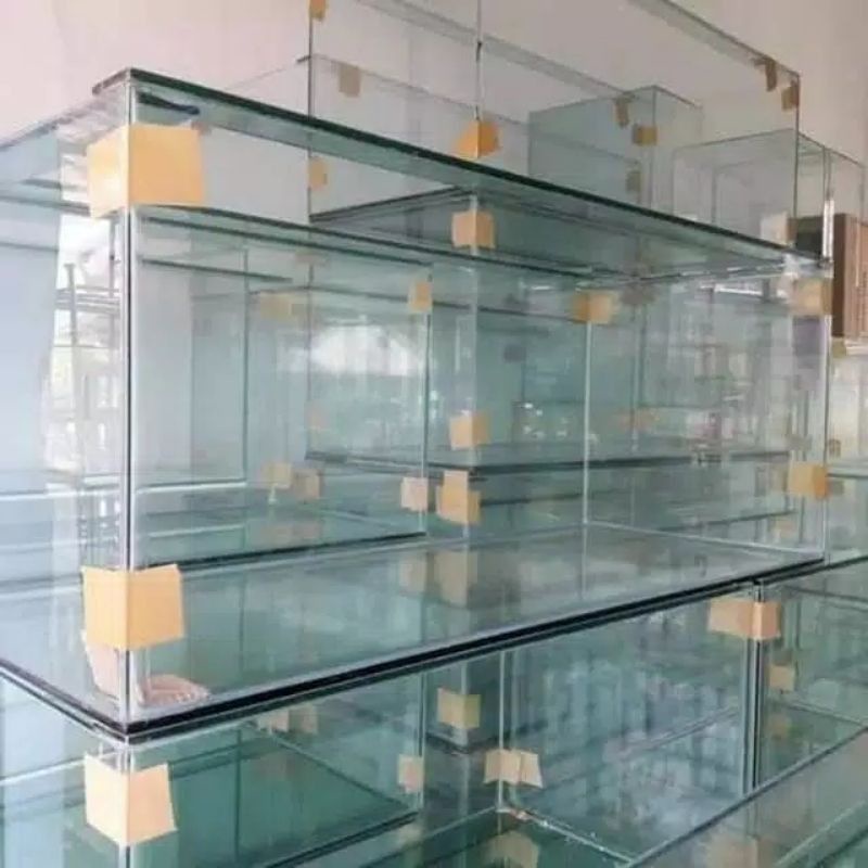 Jual aquarium kaca 100x50x50 kaca full 10mm | Shopee Indonesia