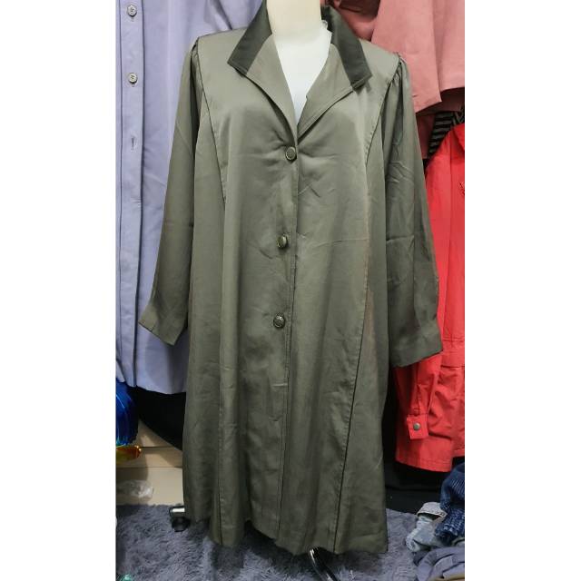 Jual Long Coat Ijo Botol Indonesia|Shopee Indonesia