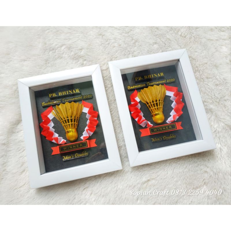 Jual Plakat Piala Badminton in frame 3D, Sayap Merah Putih | Shopee ...