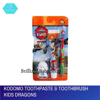 Jual KODOMO TOOTHPASTE & TOOTHBRUSH KIDS DRAGON | Shopee Indonesia
