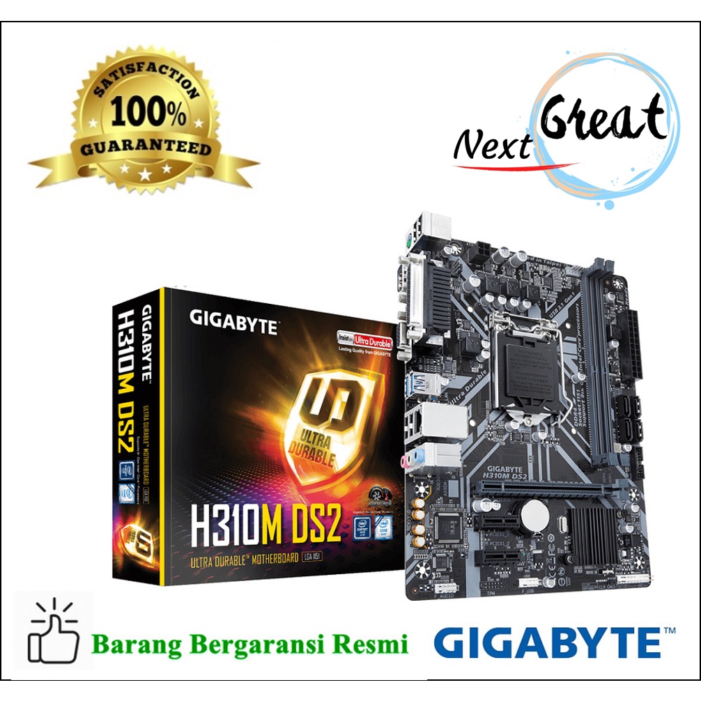 Jual Gigabyte Motherboard H310M DS2 Socket LGA1151 2 x DDR4 Micro ATX | Shopee Indonesia