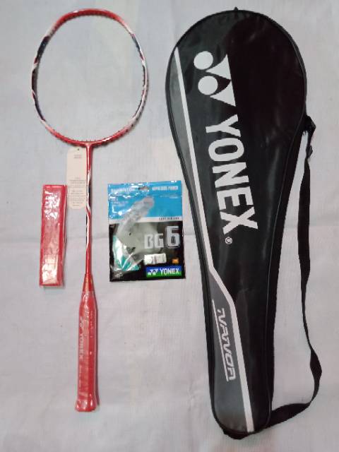 Jual RAKET BADMINTON PAKET KOMPLIT SENAR BG 6 YONEX ORIGINAL+ TAS +GRIP ...