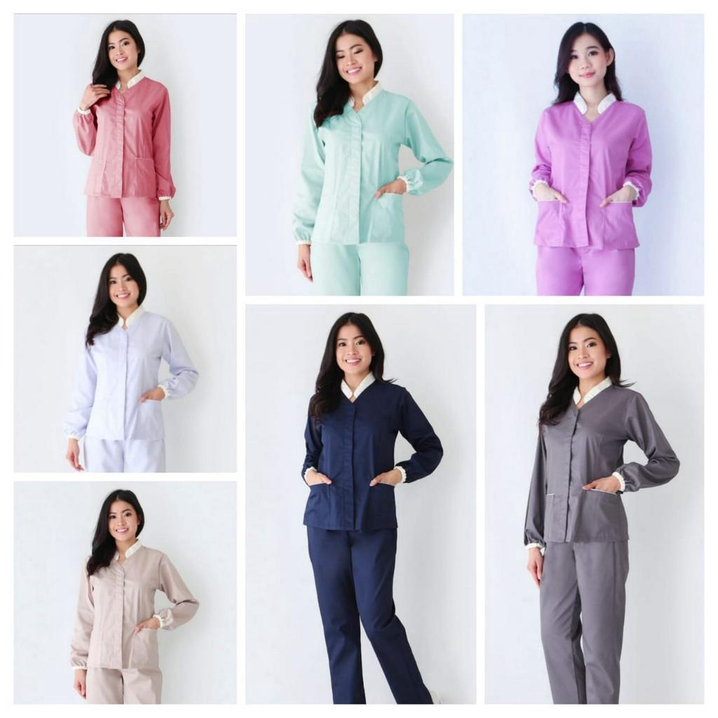 Jual [Renne] Baju Suster Calia Long Sleeve/ Seragam Baby Sitter Jumbo ...