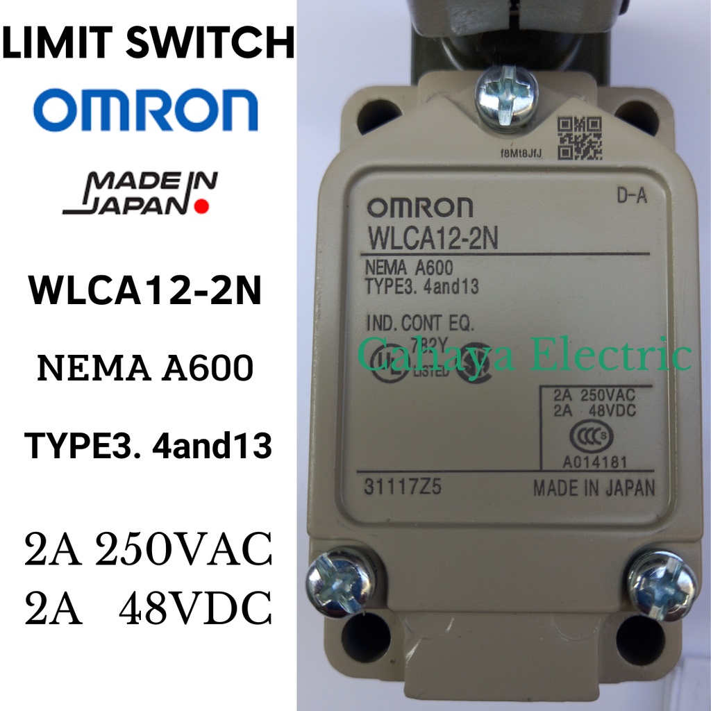 Jual LIMIT SWITCH OMRON WLCA12-2N WLCA12 2N JAPAN | Shopee Indonesia