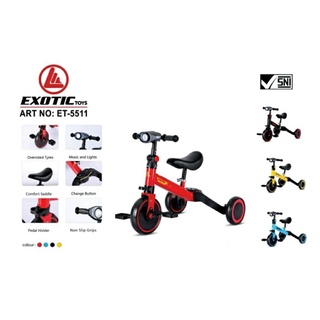 Jual Sepeda anak roda tiga EXOTIC ET 5511(3 in 1) bisa balance bike ...