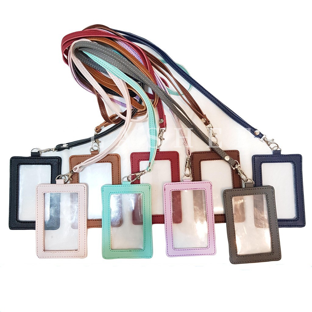 Jual ALS KN ID Card Holder Plastik Name Tag Mika / ID Card Lanyard ...