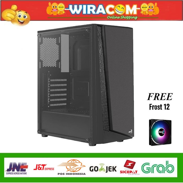 Jual Aerocool CARBONITE FROST Black Windowed Mid Tower ATX Gaming Case FREE 1 FAN RGB | Shopee ...