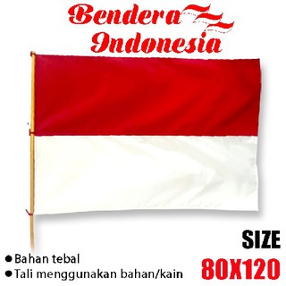Jual Bendera Merah Putih 80cm x 120cm TALI KAIN Kain Tebal Kemerdekaan ...