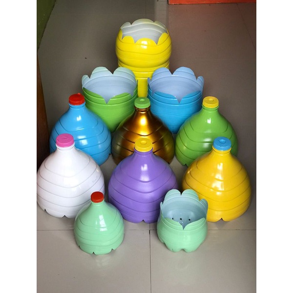 Jual Pot Bunga Daur Ulang Galon Bekas (Ready stok semua warna ...
