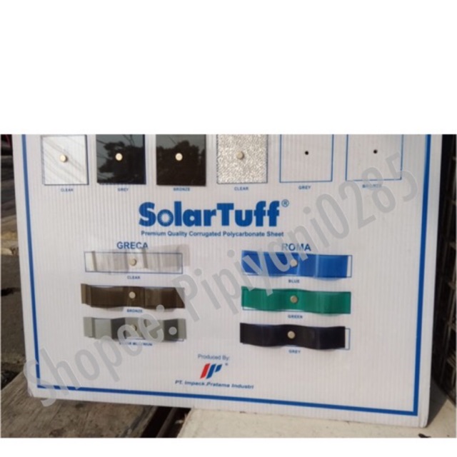Jual SOLARTUFF roma greca atap polycarbonate kanopi genteng | Shopee ...