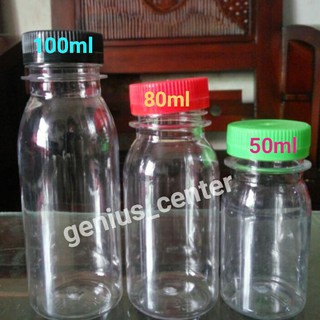 Jual BOTOL PLASTIK 100ML PUDDING JELLY SEDOT CREAM SAMBAL BUBUK TINTA ...
