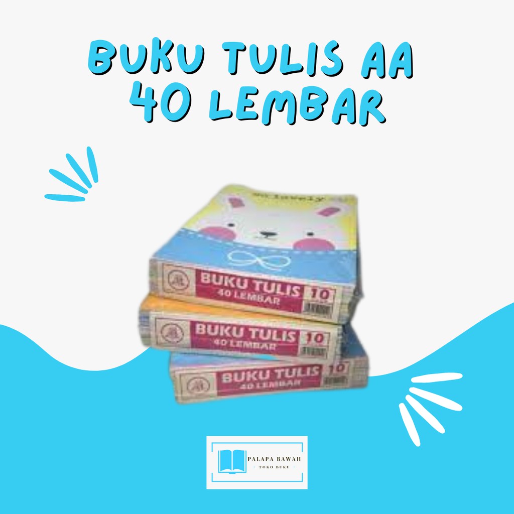Jual Buku tulis AA 38lbr,40lbr, 60lbr (10buku) dan 100lbr per pak (5 ...