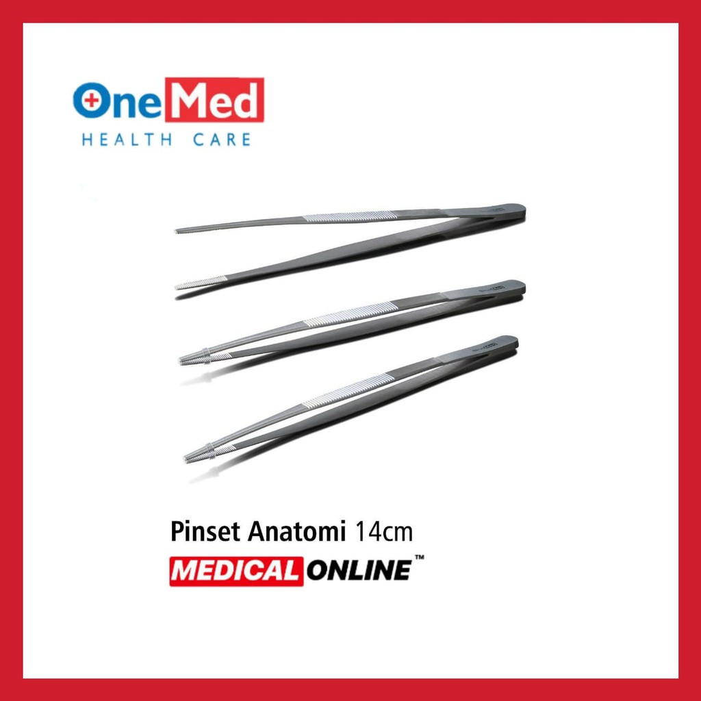 PINSET ANATOMI CHIRURGIS 14CM / PINSET ANATOMIS CHIRUGIS 14 CM ONEMED ...