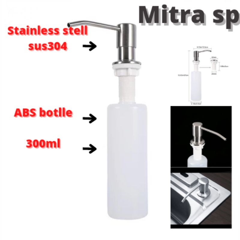 Jual 057sp Soap Botlle Tempat Sabun Cair Botol Disfenser Stainless ...