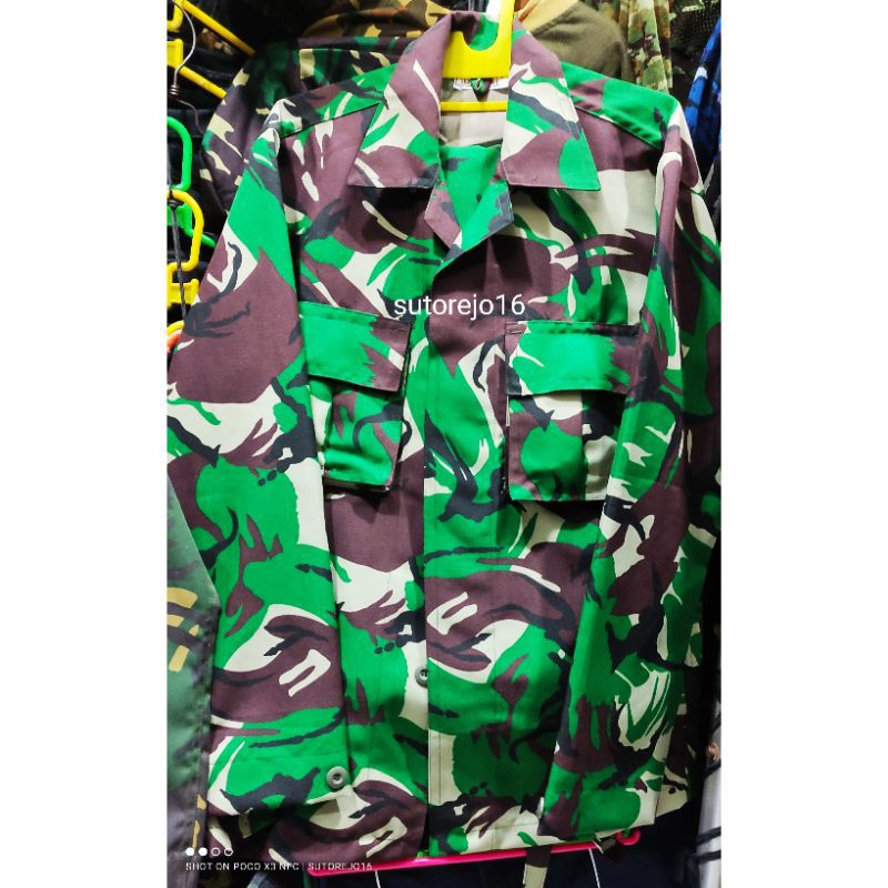 Jual seragam baju pdl tni ad doreng loreng malfinas malvinas bahan veldbed velbet pelbet ...