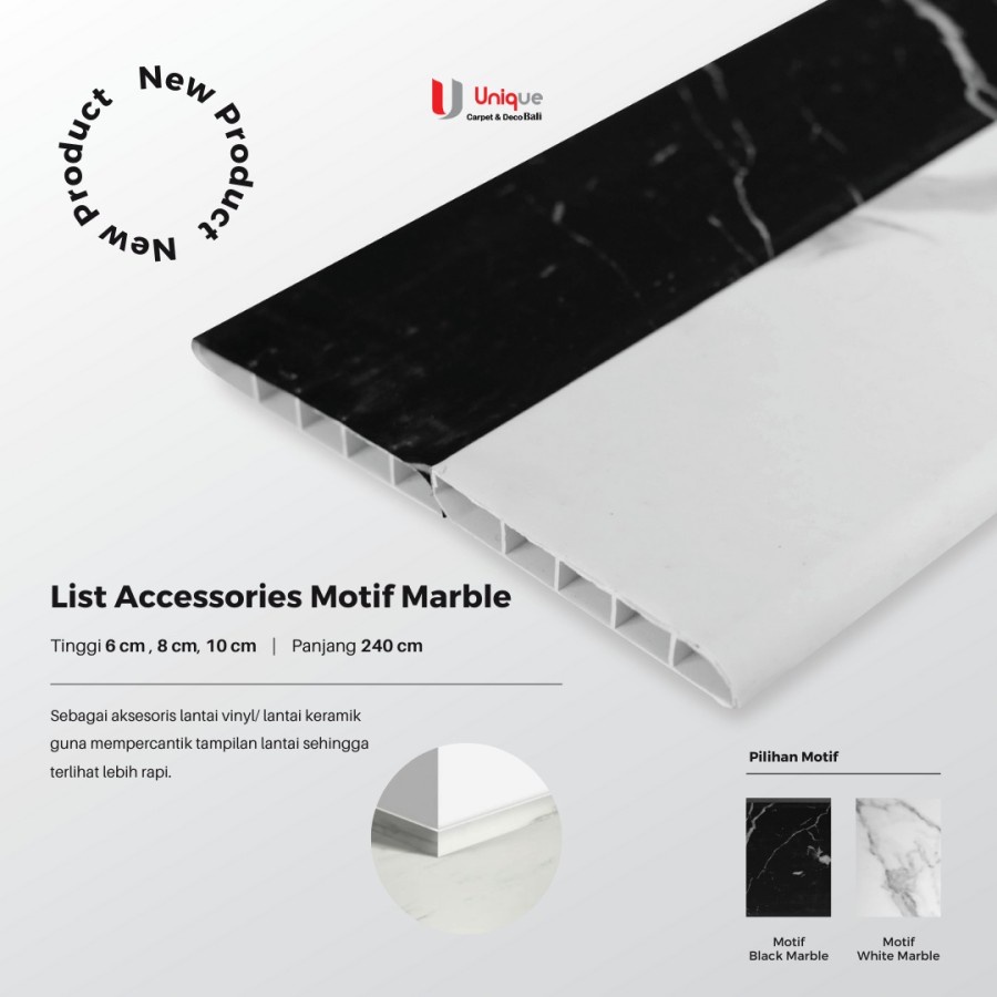 Jual List Tembok Lantai PVC Warna Marmer / Aksesoris Pinggiran Lantai ...