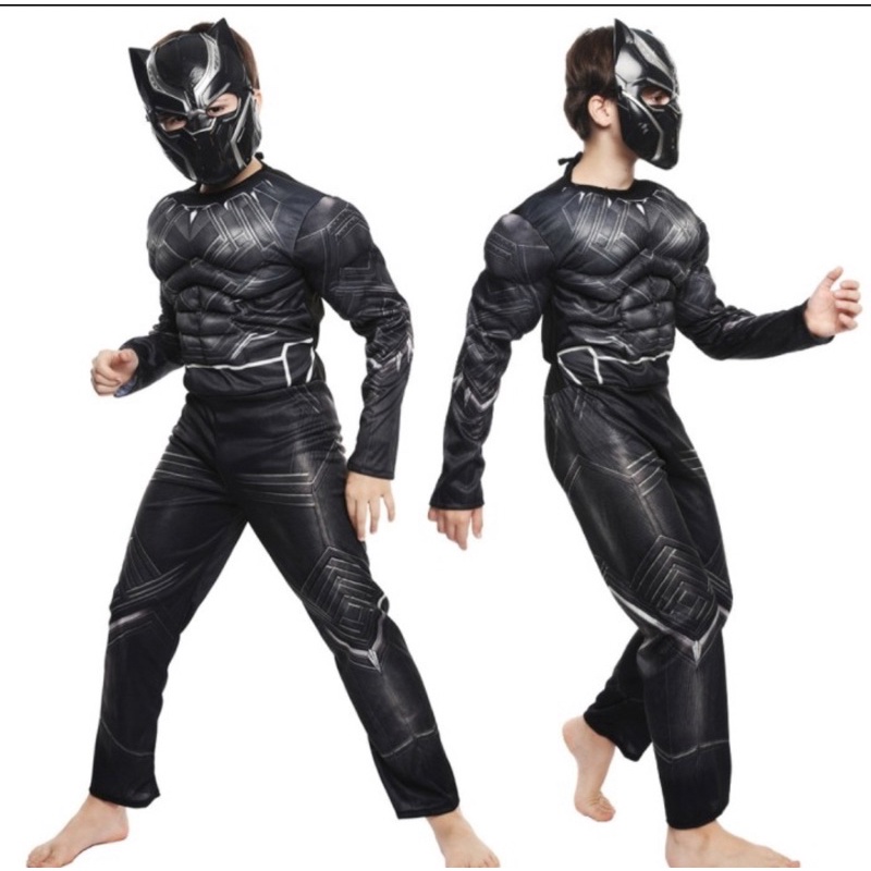 Jual cosplay black panther | costume superhero | kostum pahlawan anak ...