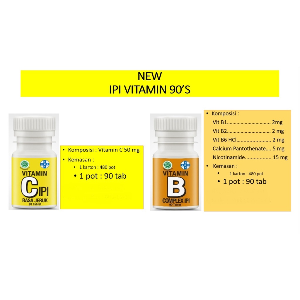 Jual Vitamin C IPI 50 mg / B Kompleks isi 45 Biji / 90 Biji Indonesia ... Jual Vitamin C IPI 50 mg / B Kompleks isi 45 Biji / 90 Biji Indonesia ...