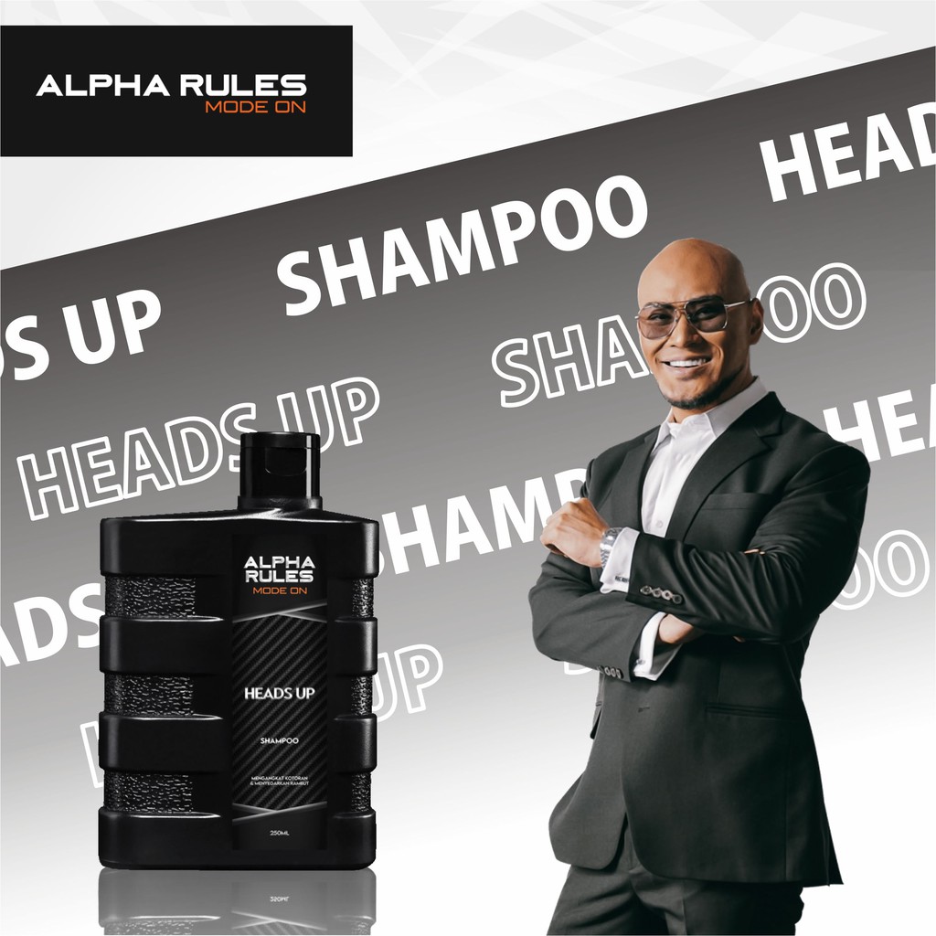 Jual Alpha Rules Heads Up - Shampoo Perawatan Rambut Pria Original ...