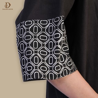 Outer Batik Pria Modern (Hitam - Putih) DLMOT00001 | Shopee Indonesia