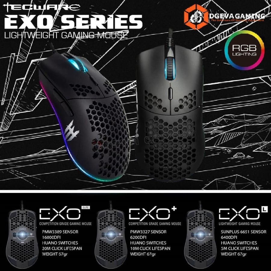 Jual TECWARE EXO LITE GAMING MOUSE | Shopee Indonesia