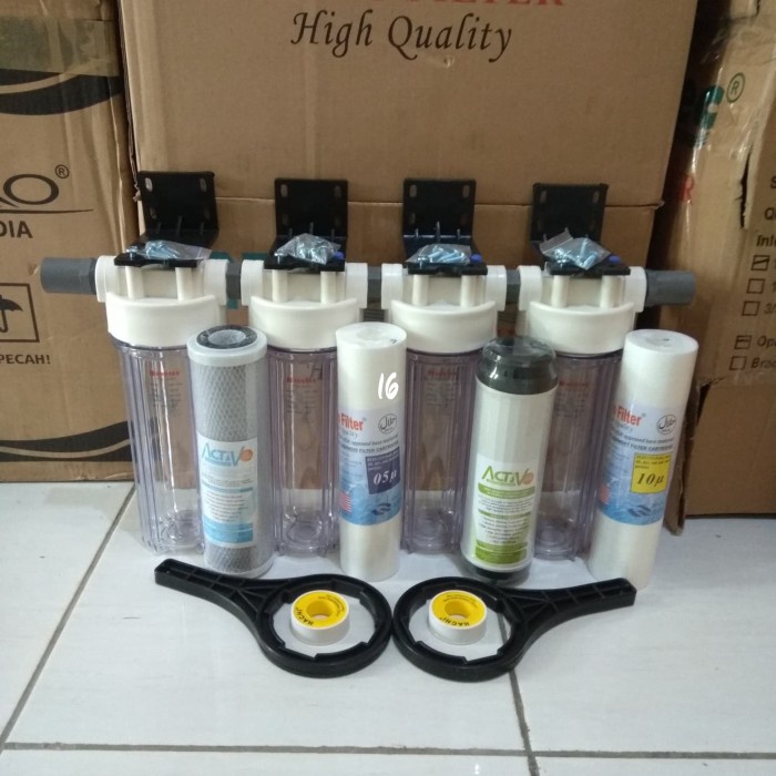 Jual Air-Keran-Filter- Paket 4 Housing Filter Air Nanotec Do -Filter ...