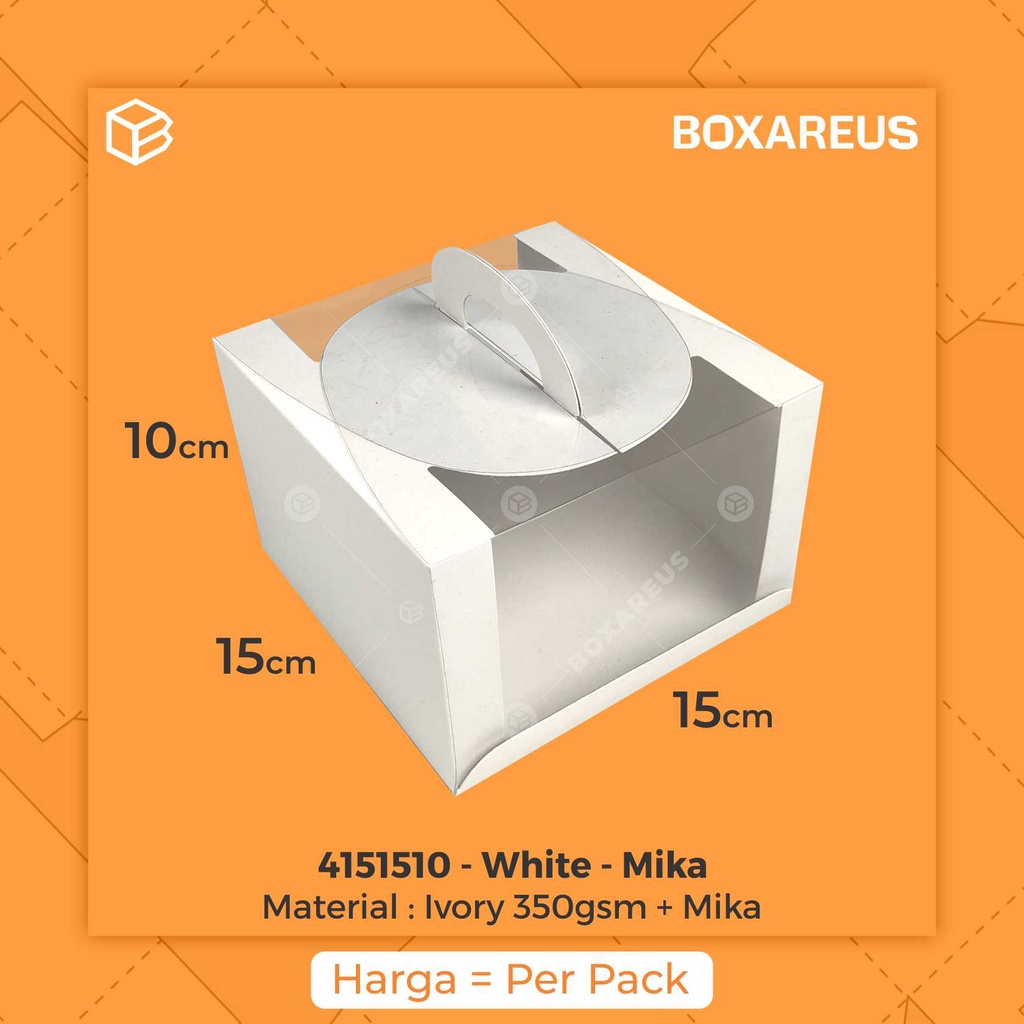 Jual Gable Mika Kotak Kue Cake Box Mini Cake Kemasan Packaging ...