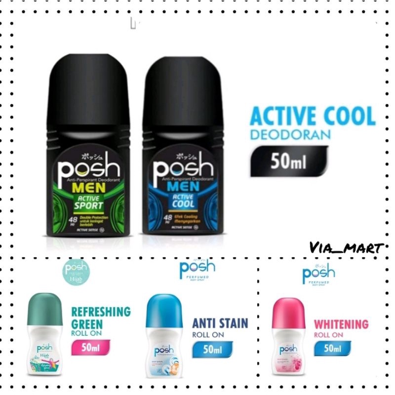 Jual Posh anti-perspirant deodorant 50g | Shopee Indonesia