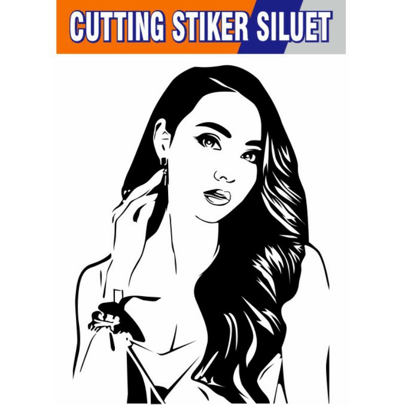Jual STIKER SILUET CUTTING STICKER MOTIF CEWE TERMURAH | Shopee Indonesia