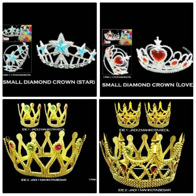 Jual Mahkota raja /mahkota ratu/mahkota anak Indonesia|Shopee Indonesia