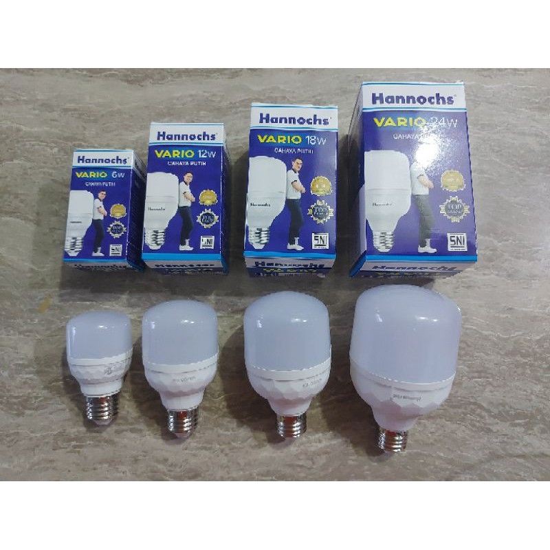 Jual Lampu LED Kapsul Hannochs VARIO Hemat Energi 6W, 12W, 18W, 24W - Cahaya Putih | Shopee ...