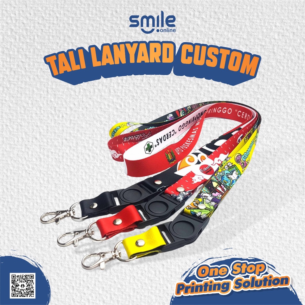 Jual Cetak Custom Tali Lanyard ID CARD/ Tali Lanyard Custom Kalung ID ...