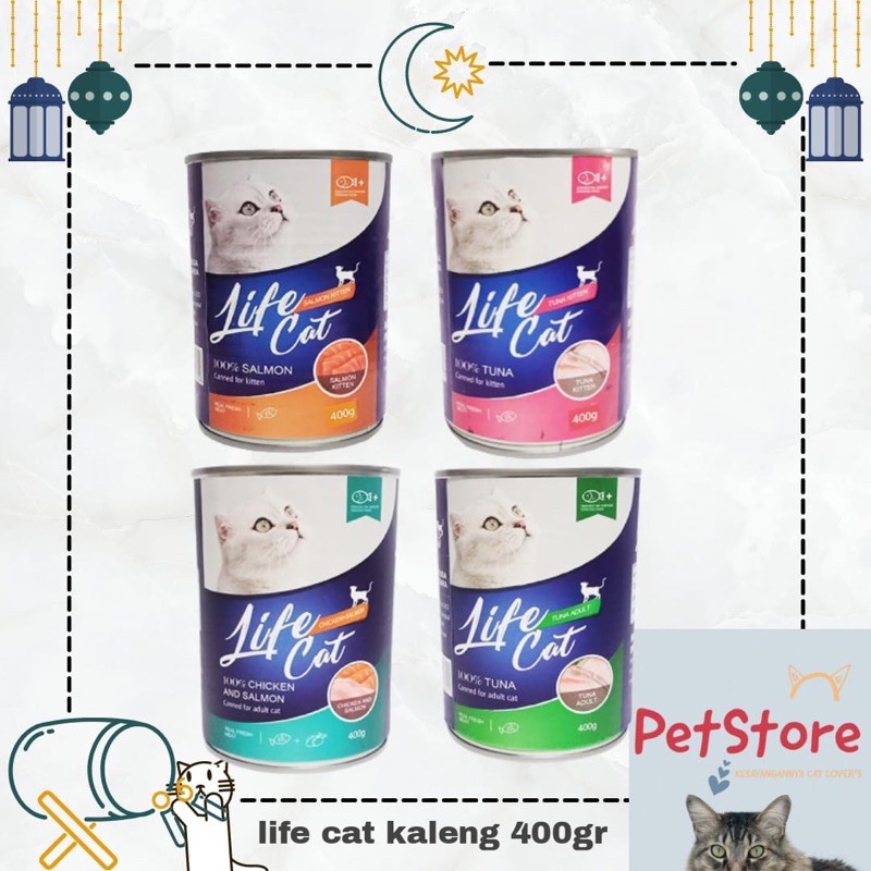 PROMO NEW: LIFE CAT KALENG Kitten Adult 400gr Lifecat wet food kucing ...