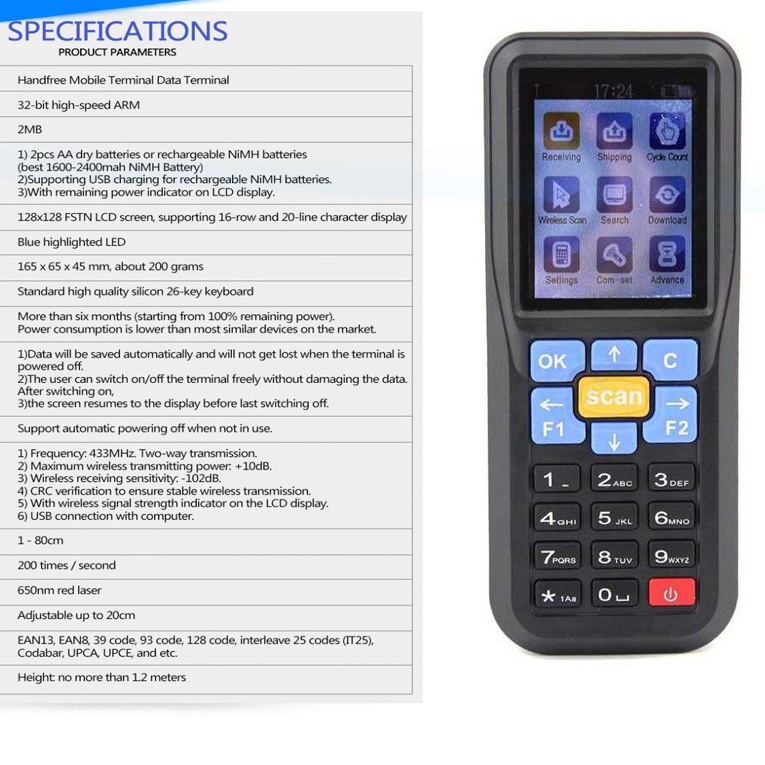 Jual alat cek stok barang Wireless Mini Data Collector Scanning Barang ...