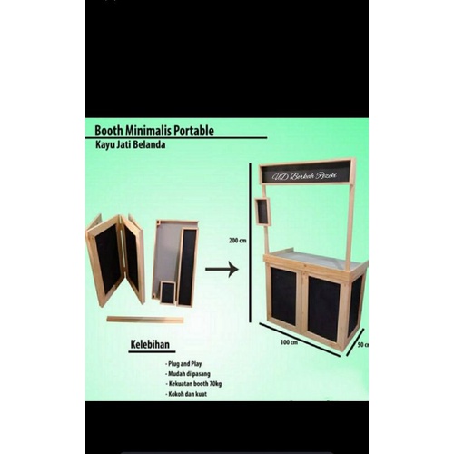 Jual Gerobak murah portabel/booth stand lipat jati Belanda+triplek ...