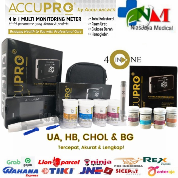 Jual Alat Accupro 4in1/Alat Cek darah 4 fungsi Accupro Baru Lengkap ...