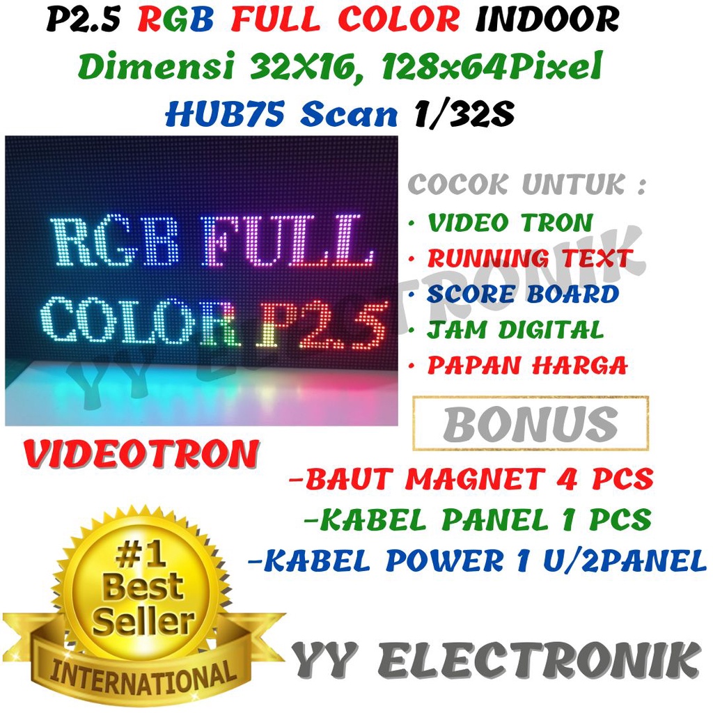 Jual Led videotron module p2.5 indoor smd rgb full color | Shopee Indonesia