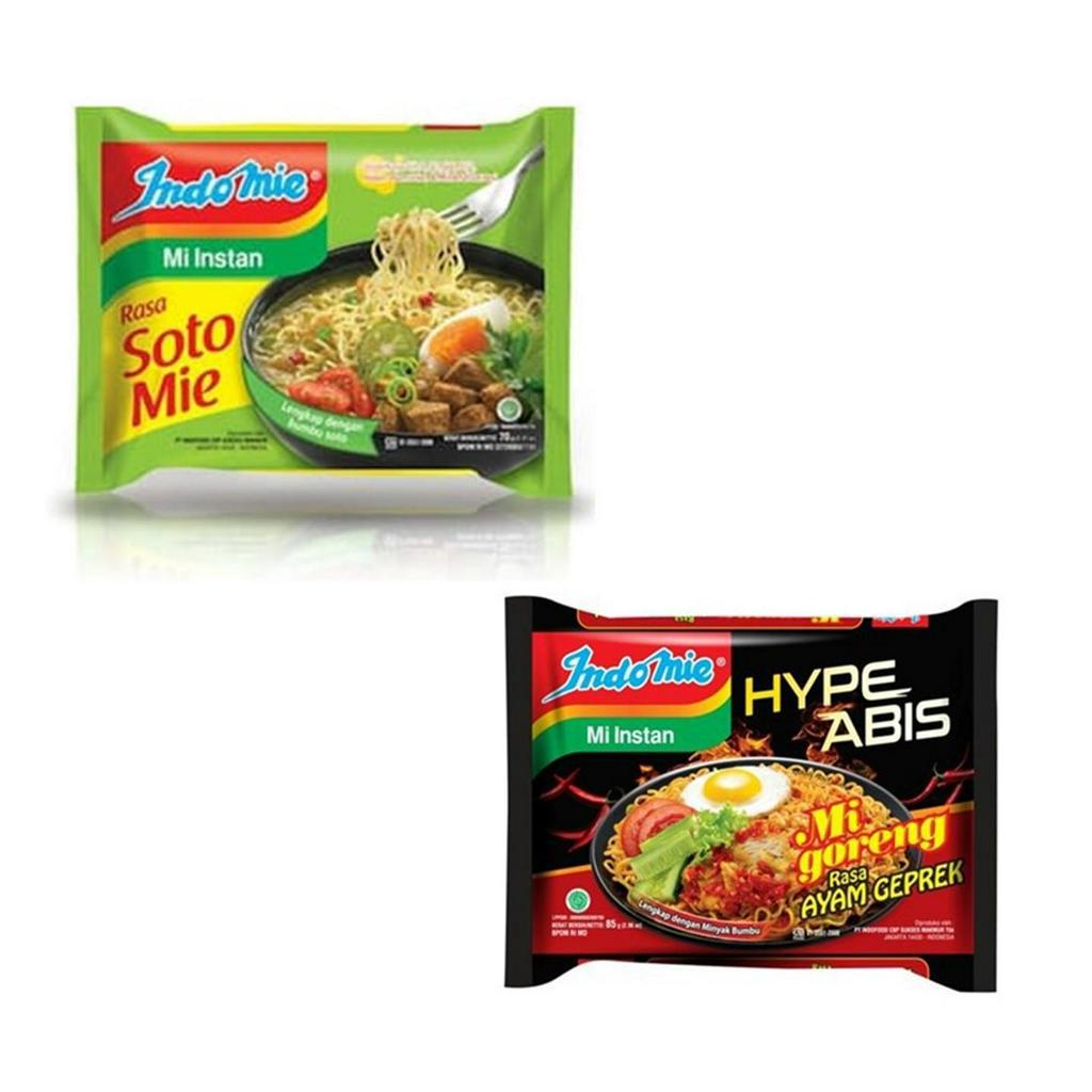 Jual Indomie Soto Mie 70 gr + Indomie Goreng Mie Ayam Geprek 85 gr ...