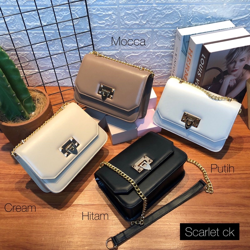 Jual Tas SCARLET CK PREMIUM Selempang Tali Rantai Tas Fashion Wanita Lokal Lucu Sling Bag Korea ...