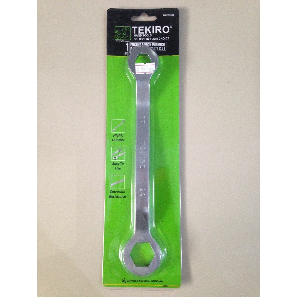 Jual TEKIRO Kunci Blok Mesin 17X24 mm Bengkok Engine Block Wrench AU ...