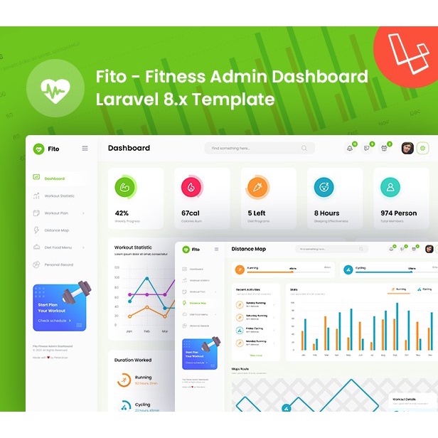 Jual Bootstrap 4 Fito V10 Fitness Admin Html React Js And Laravel Shopee Indonesia