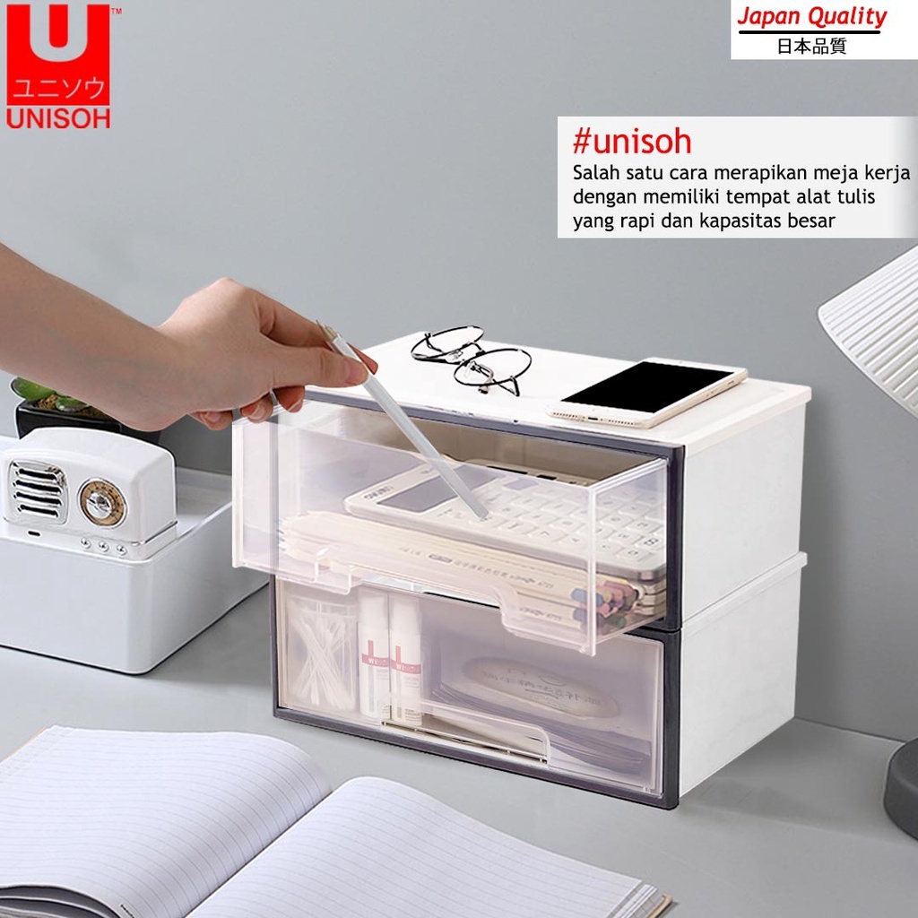 Jual UNISOH Laci Mini Kabinet Lemari Plastik Susun Kotak Penyimpanan ...