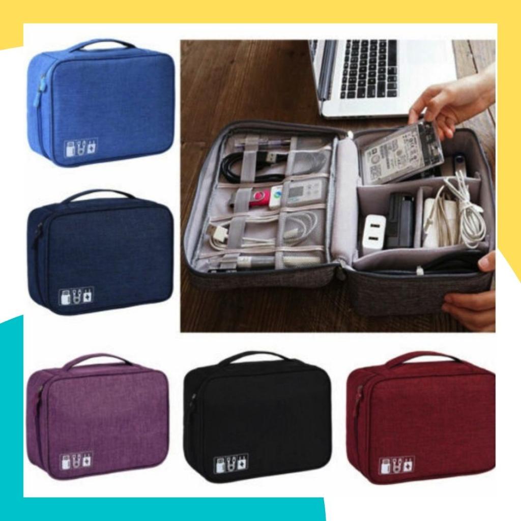 Jual Travel Pouch Bag Organizer Tas Kabel Data Cable Data Charger ...