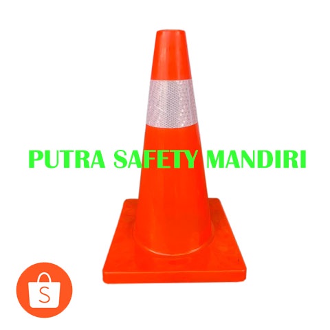 Jual RUBBER TRAFFIC CONE RED TINGGI 45 CM KERUCUT MARKA JALAN PENGATUR ...