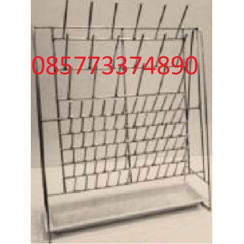 Jual DRYING RACK LABORATORIUM STAINLESS STEEL 90 PEGS PIPA GLASSWARE ...